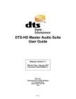 DTS HD Master Audio Suite User Guide - 豆丁网